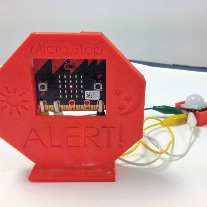 3D Printable Micro:Stop Sensor Alarm by Emma Bucknell