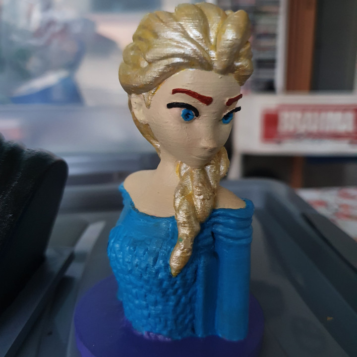 3D Print of Frozen: Elsa Bust by ffggaa