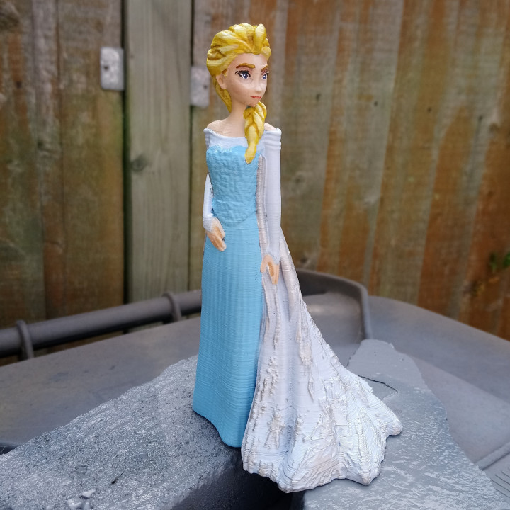 3D Print of Elsa from 2013 Frozen by Gallifreii