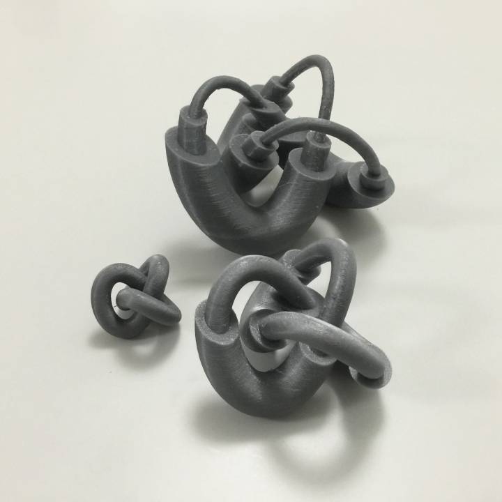 3D Printable Modified Torus Knot by David Mussaffi