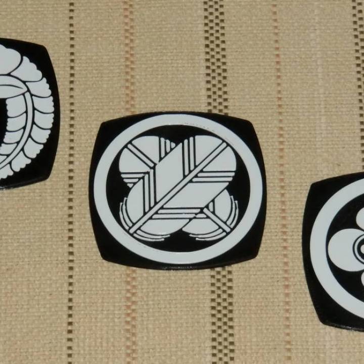 3D Printable The Kamon-coasters 2 by Tadashi Hattori