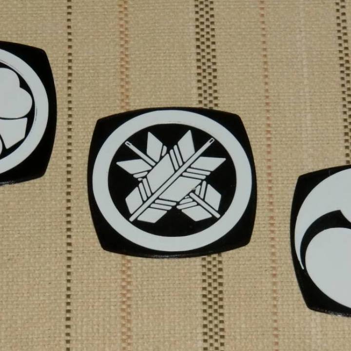 3D Printable The Kamon-coasters 3 by Tadashi Hattori
