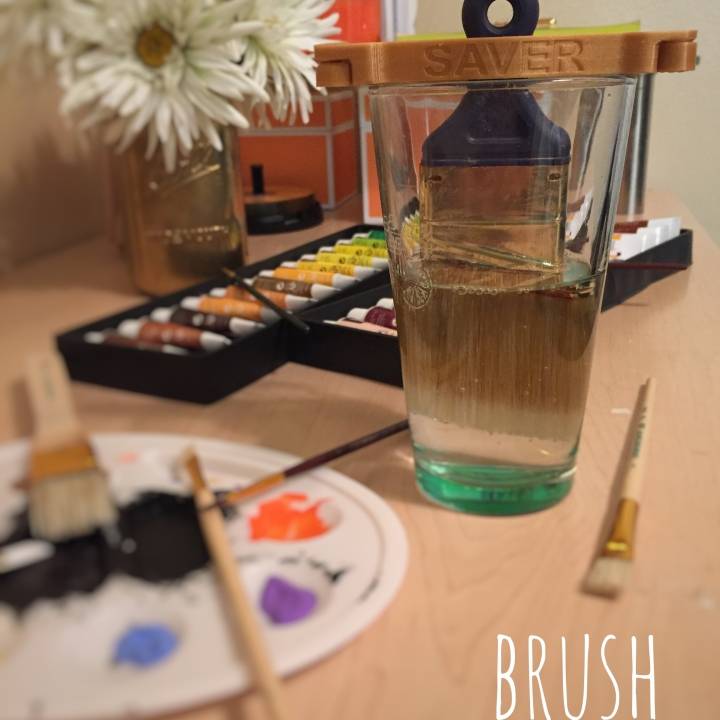 3D Printable Brush Saver for Enabled by 3d Contest by Zac Oras