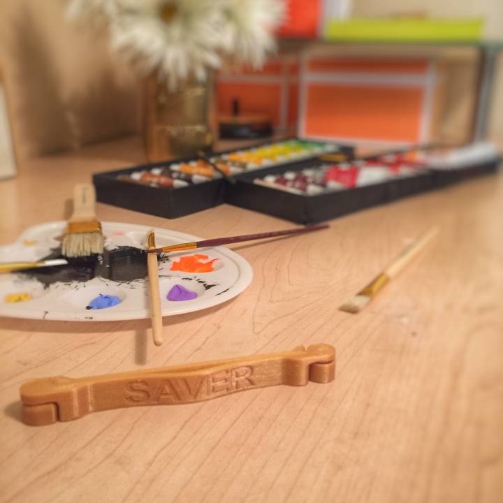 3D Printable Brush Saver for Enabled by 3d Contest by Zac Oras