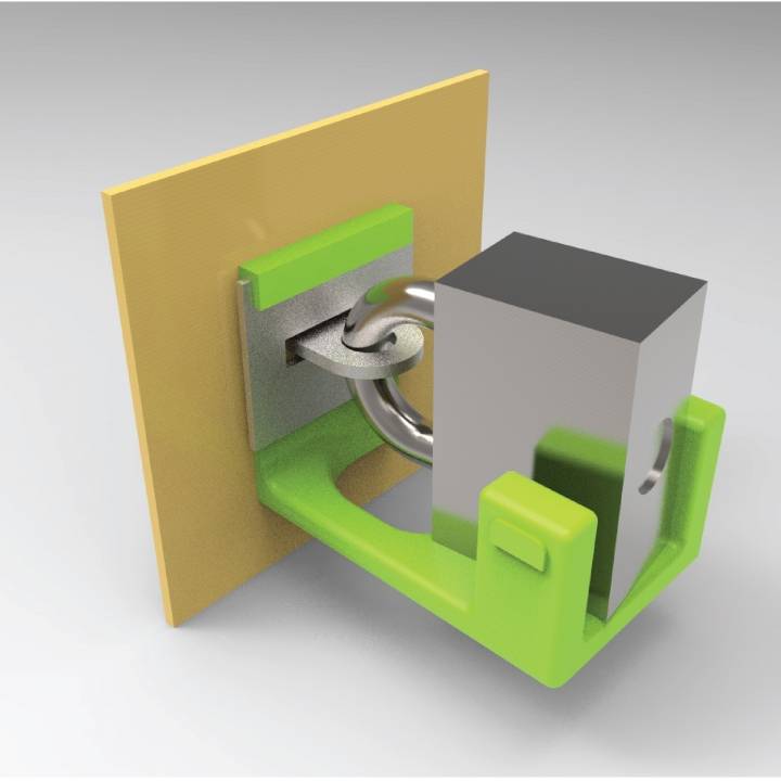 3D Printable Lock Holder - easy unlock by one hand by Bodin Monkaew