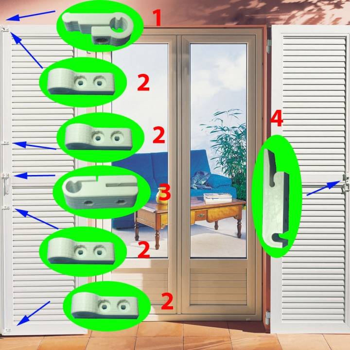 3D Printable plastic shutters spare parts by Pierre LE DONGE
