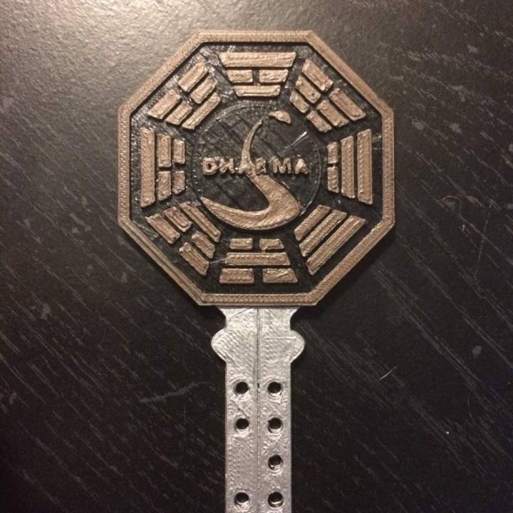 3D Printable Dharma Initiative Key by Brian Ferris