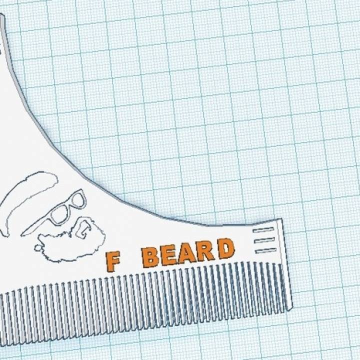 3D Printable beard line up tool 1.2 by aaron forune