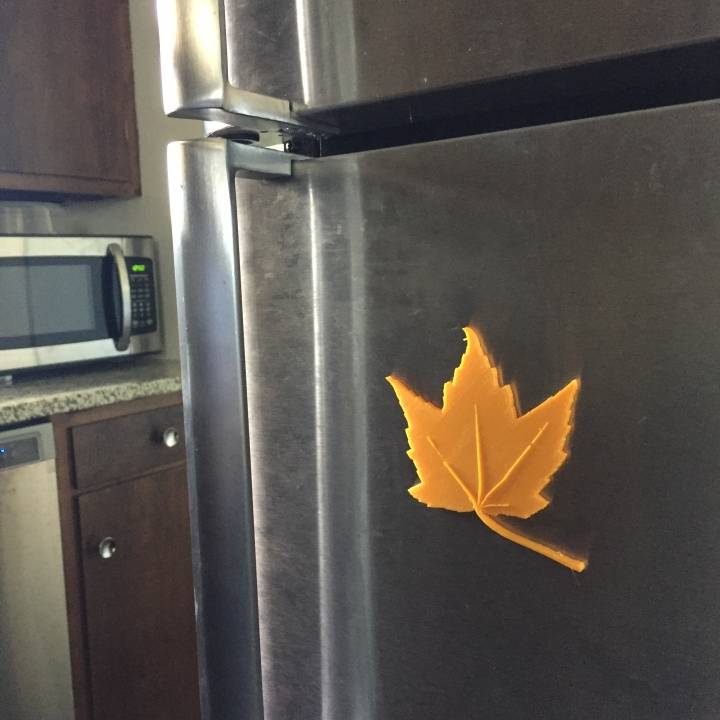 3D Printable Leaf Magnet by Andrew Reynolds