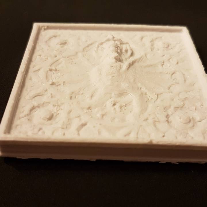 3D Printable Manticore Relief by Scan The World