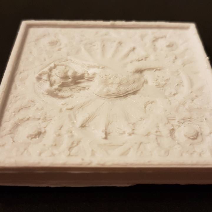 3D Printable Manticore Relief by Scan The World