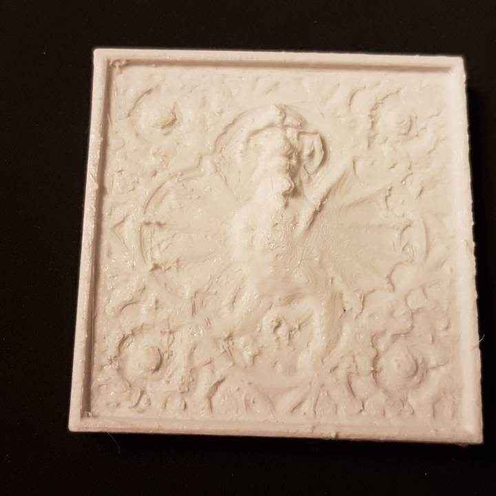 3D Printable Manticore Relief by Scan The World