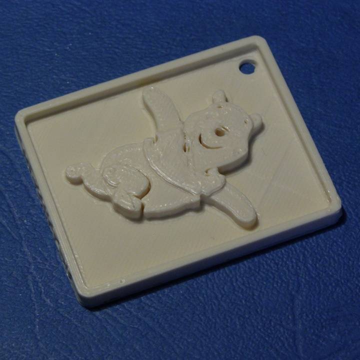 3D Printable Winnie-the-Pooh KEYCHAIN by Sergei