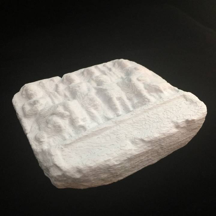 3D Printable Bas-relief of Gods Bel, Ba'alsamin, Yarhibol and 'Aglibol ...