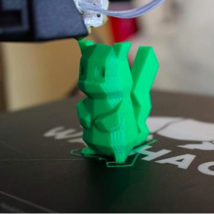 3D Print of Low-Poly Pikachu - Multi and Dual Extrusion version by Wanhao