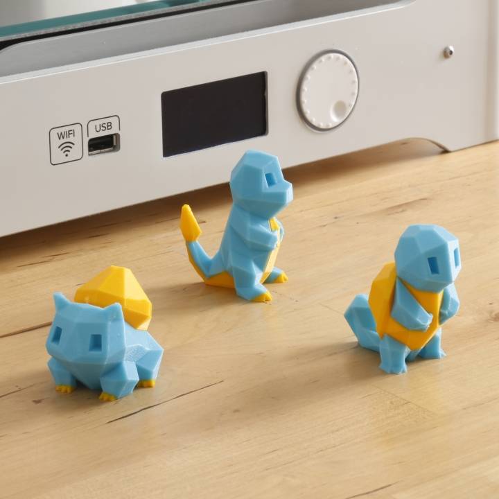 3D Printable Low-Poly Pikachu - Multi and Dual Extrusion version by ...