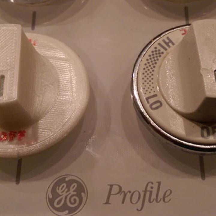 3D Printable Profile Stove Knob by Rodney Korn