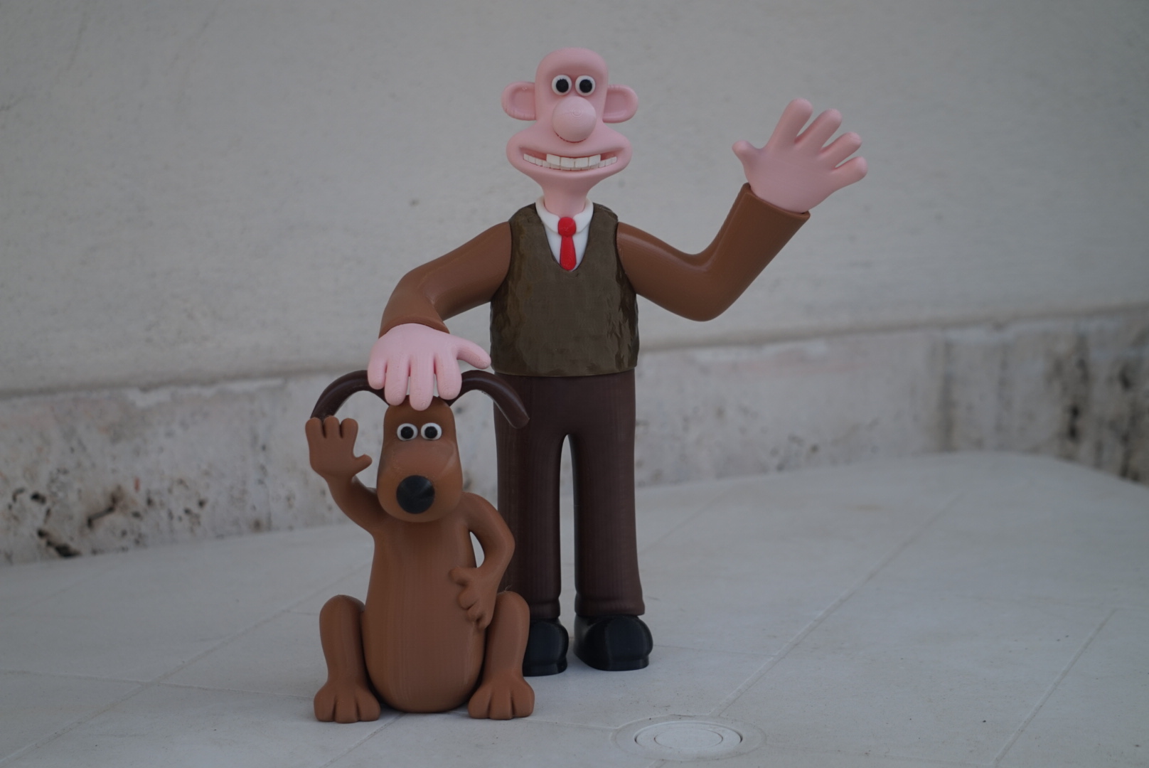 3D Printable Wallace and Gromit by Steve Solomon