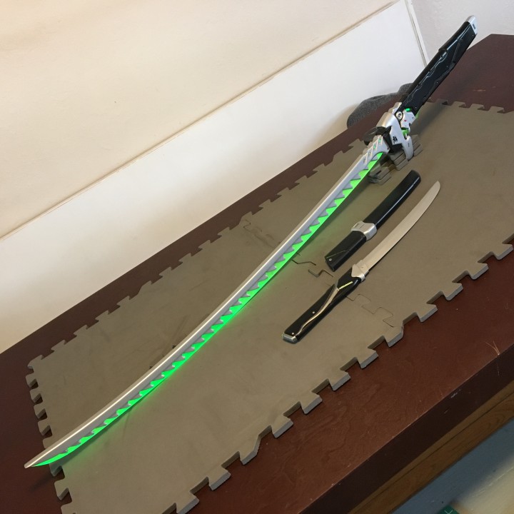 3D Print of Genji's Dragon Blade (LED compatible) by JoshHunter