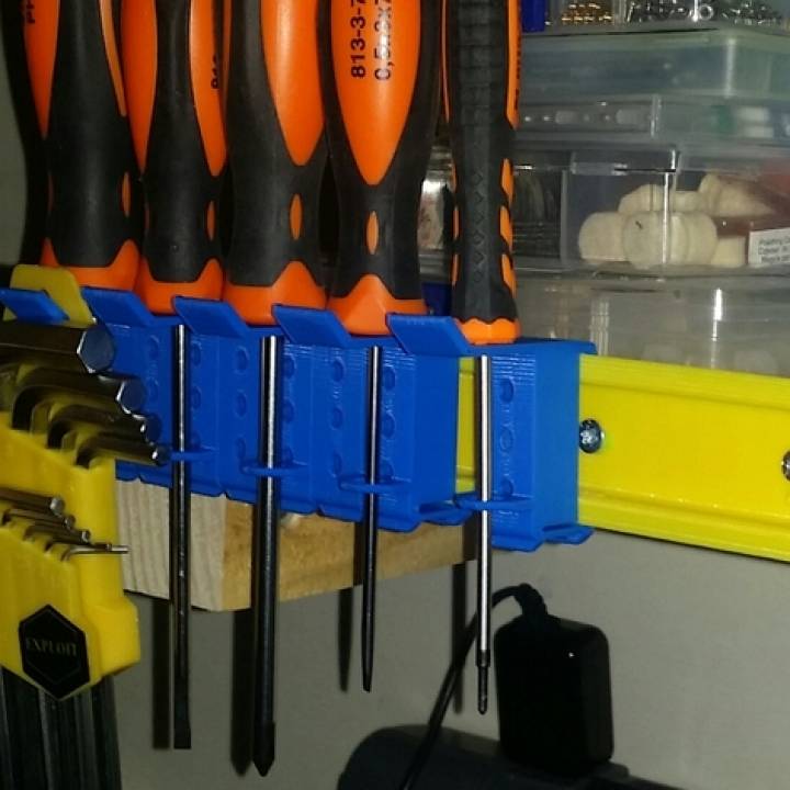 3D Printable Storage and organizing on Din Rail by Philippe Trottier