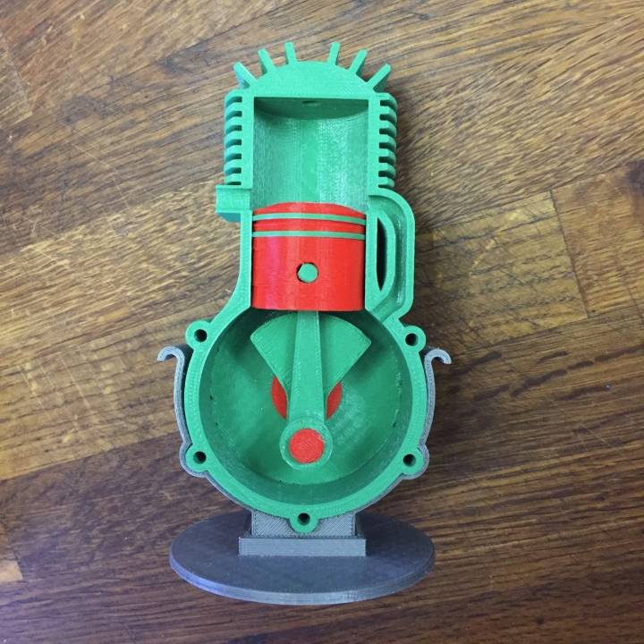 3D Printable Education material 2 stroke internal combustion engine by ...