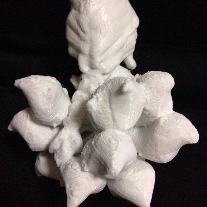 3D Printable Chibi Ahri the 9 tails fox with fireball by 73ck