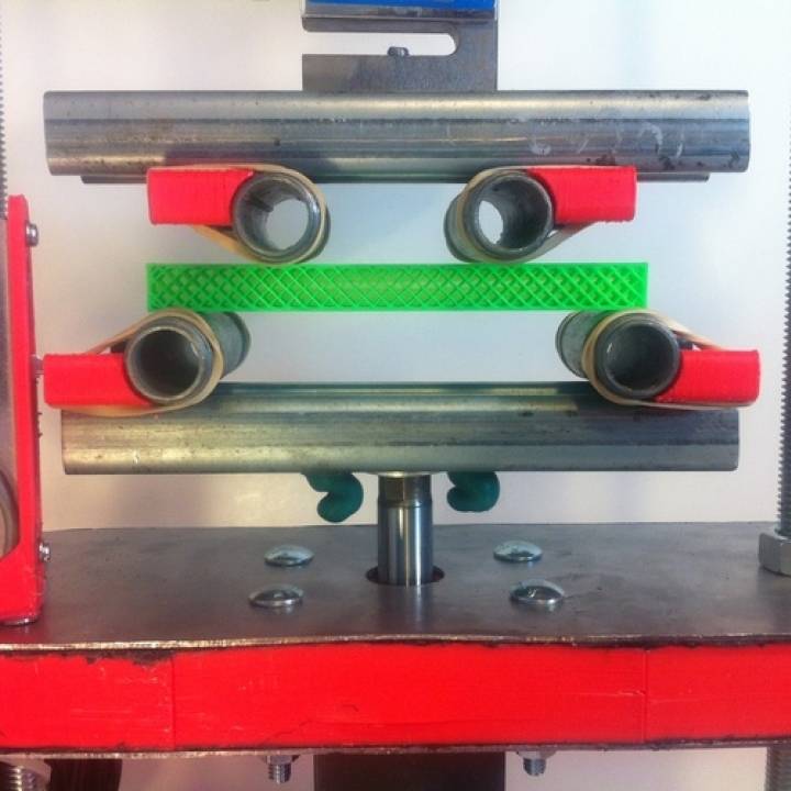 3D Printable 4 Point Bend Specimen & Test Fixture by Michael Graham