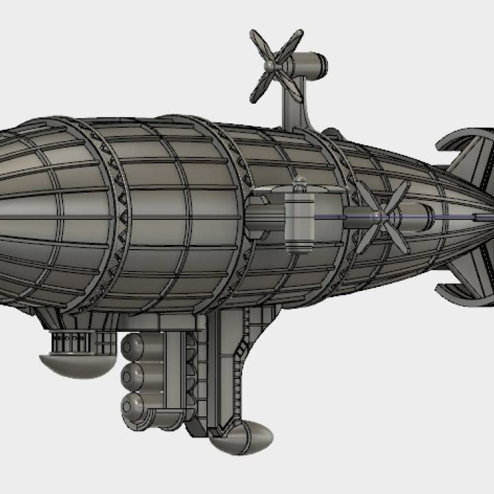 3D Printable Kirov airship from Red Alert by Demeter Balázs
