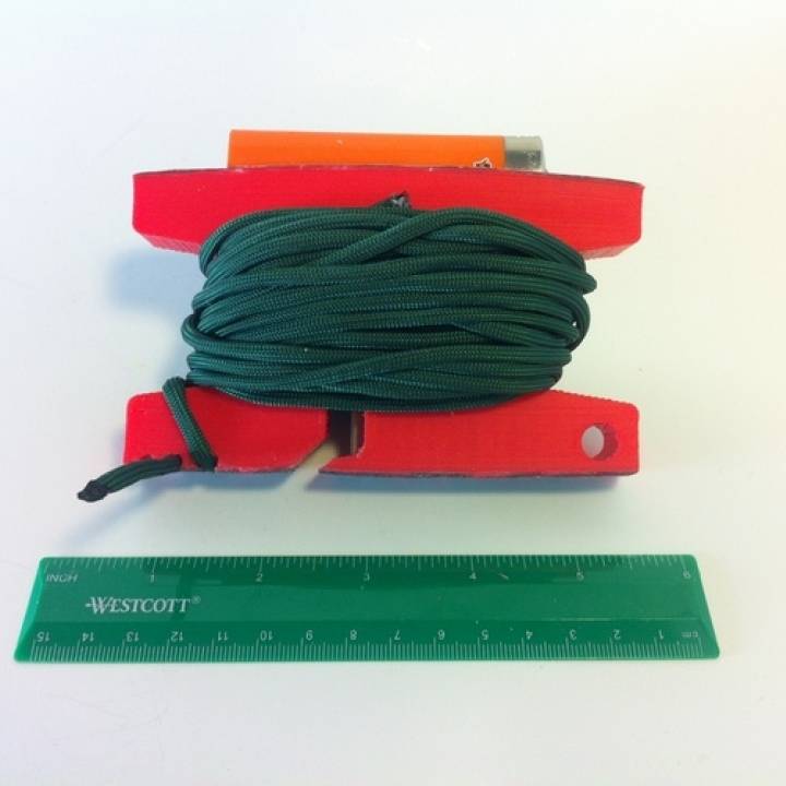 3D Printable Paracord Utility Spool by Michael Graham