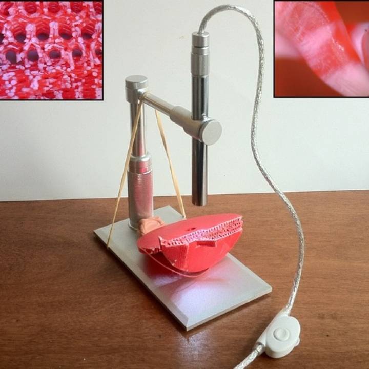3D Printable USB Microscope Stage by Michael Graham