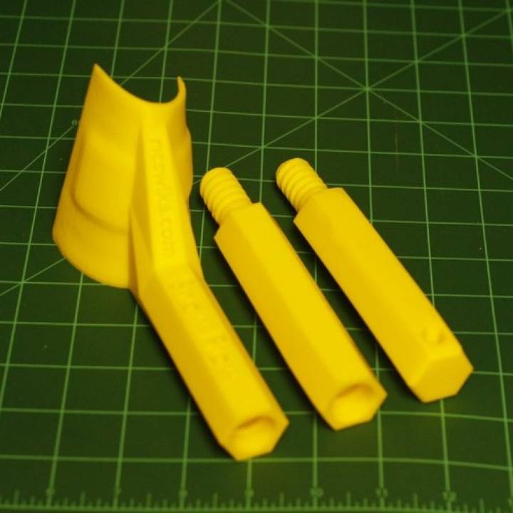 3D Printable Ice Scraper with Poll Extension by Richard Swika