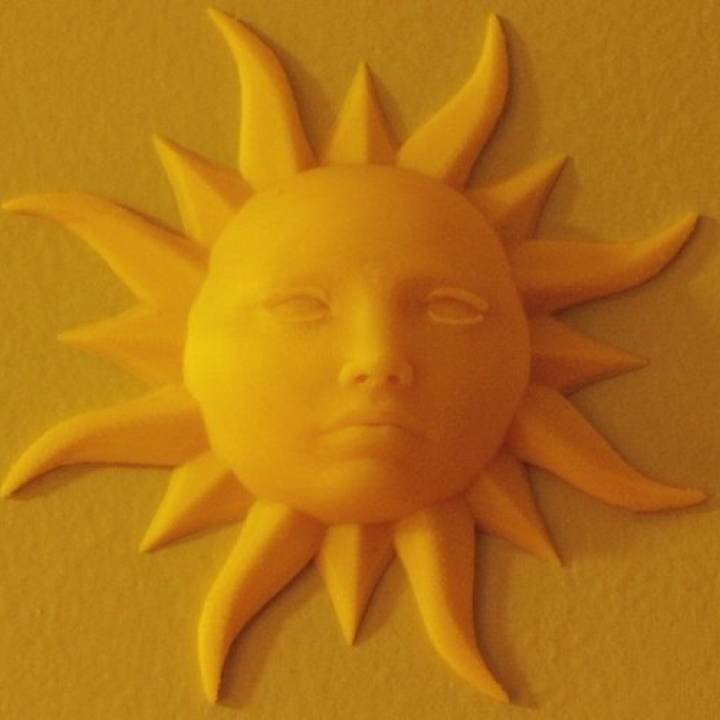 3D Printable Sun Face by Richard Swika