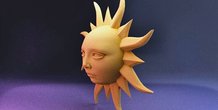 3D Printable Sun Face by Richard Swika