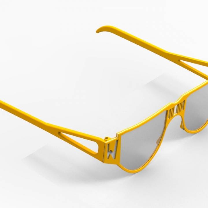 3D Printable 4 dimension 3D printed glasses for Ian Wright by Reg Taylor