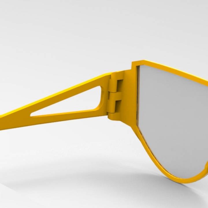 3D Printable 4 dimension 3D printed glasses for Ian Wright by Reg Taylor