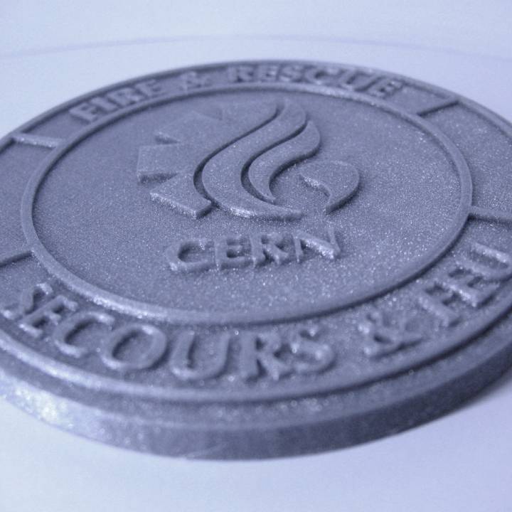 3D Printable CERN Fire Brigade Badge by Vaclav Lhota