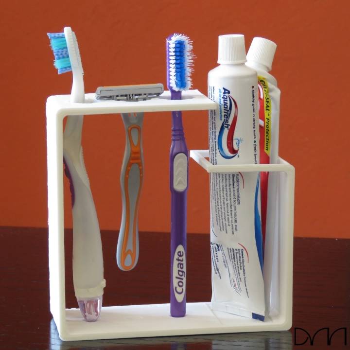 3D Printable Modern Toothbrush Holder by Denislav Marinov