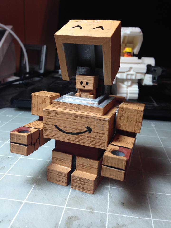 3D Printable Mech City: Prototype Mech Bloxy by WuLongToys