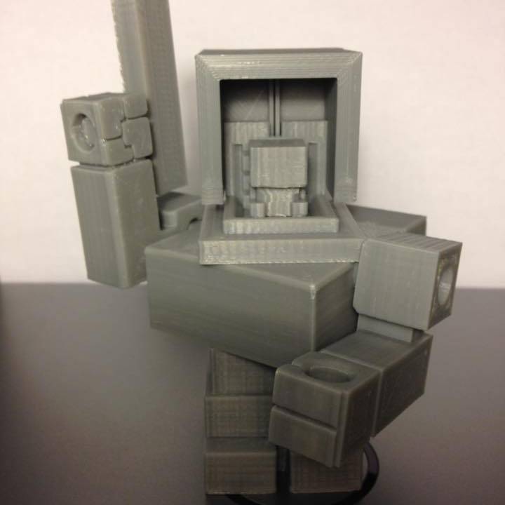 3D Printable Mech City: Prototype Mech Bloxy by WuLongToys