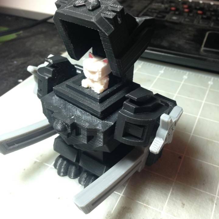 3D Printable Mech City: Stealth Mech by WuLongToys