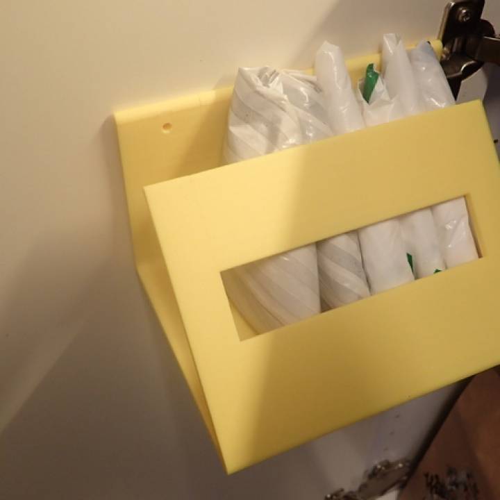 3D Printable Plastic bag holder/container by Patrik Rosén