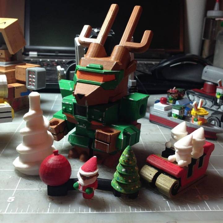 3D Printable Mech City: X-Deer Mech by WuLongToys