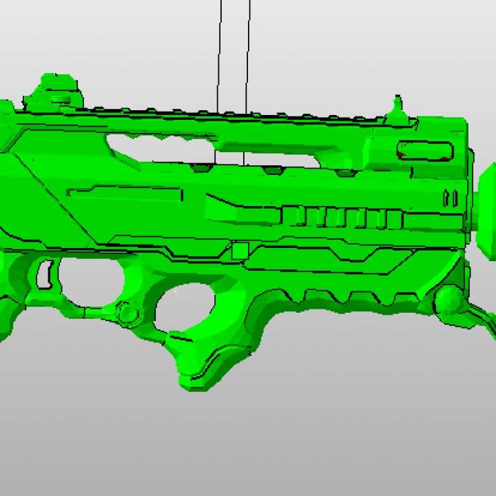 3D Printable Deus Ex 3-4 Rifle by Nathan DeLuca