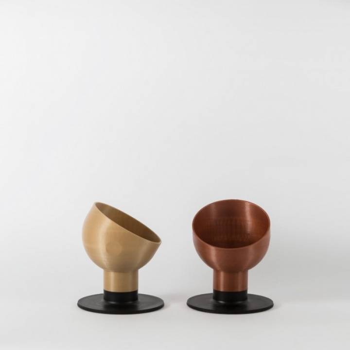 3D Printable Half-Moon Ice Cream Cup by EUMAKERS