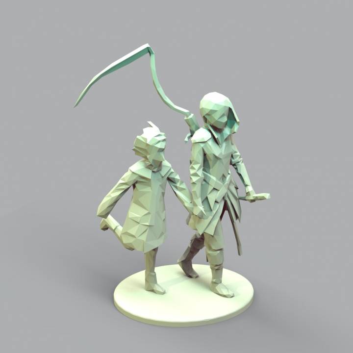 3D Printable origamy siblings by Edgar
