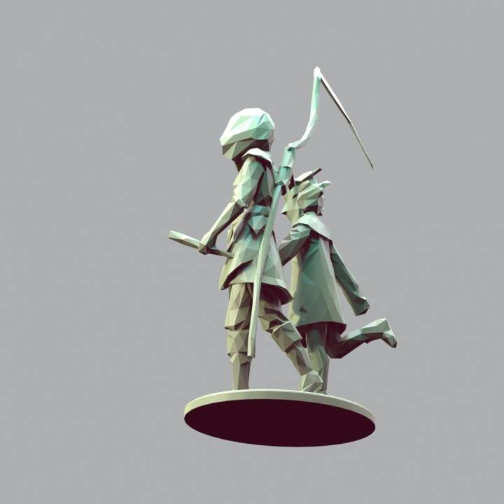 3D Printable origamy siblings by Edgar