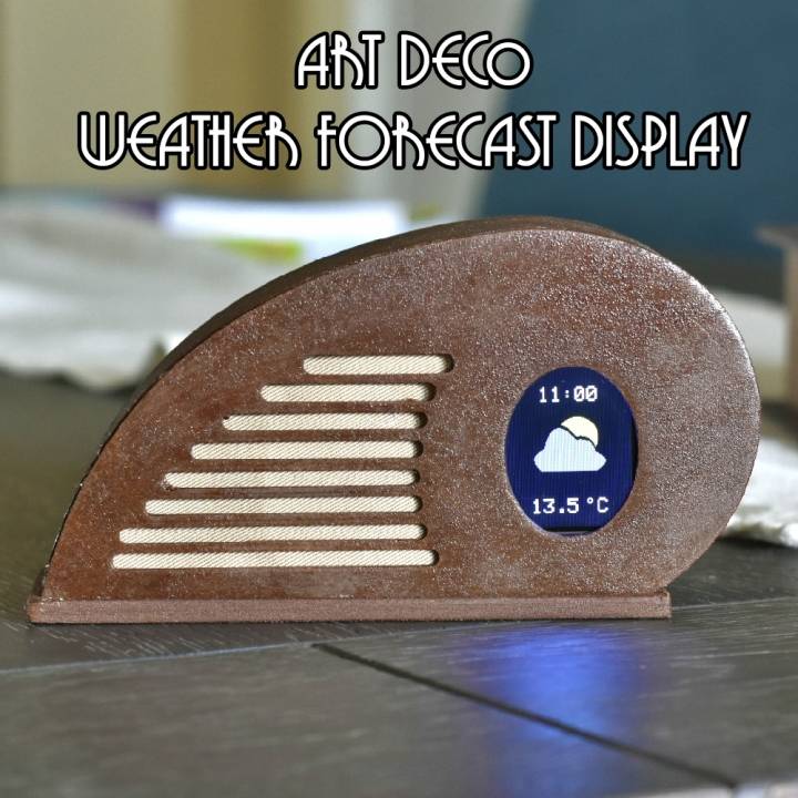 3D Printable Art Deco Weather Forecast Display by Nick Koumaris