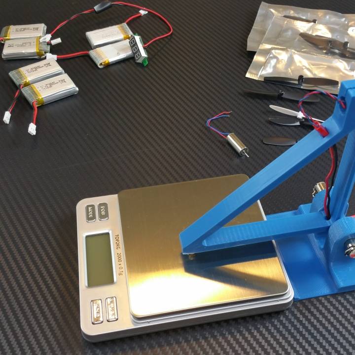 3D Printable 8.5mm Brushed Motor Test Stand by NeatherBot
