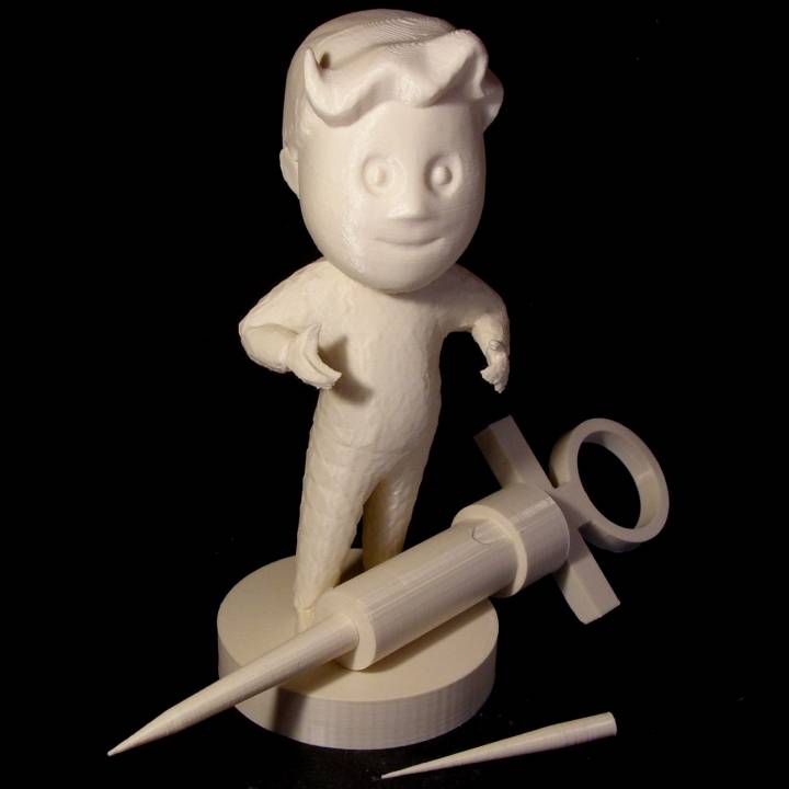 3D Printable Fallout 4 Bobblehead - 7in Medicine by TheAtomicSoul