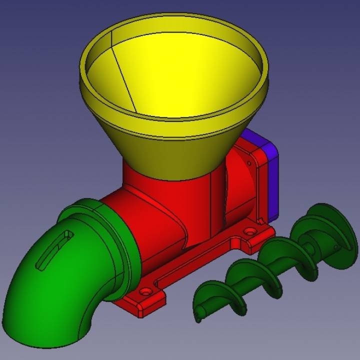 3D Printable Pet Feeder (Auger based) by Mark McKillen